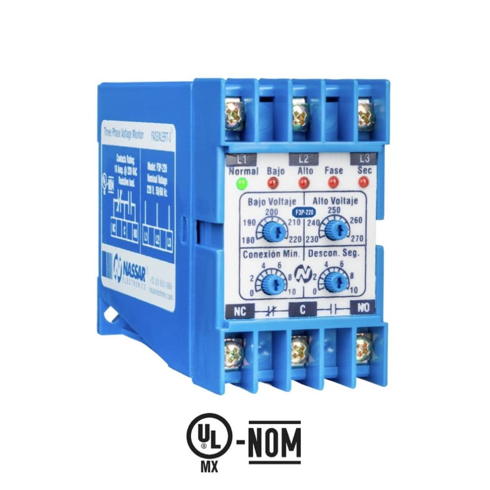Relevador de protección para Fallas de fase de alto voltaje bajo
